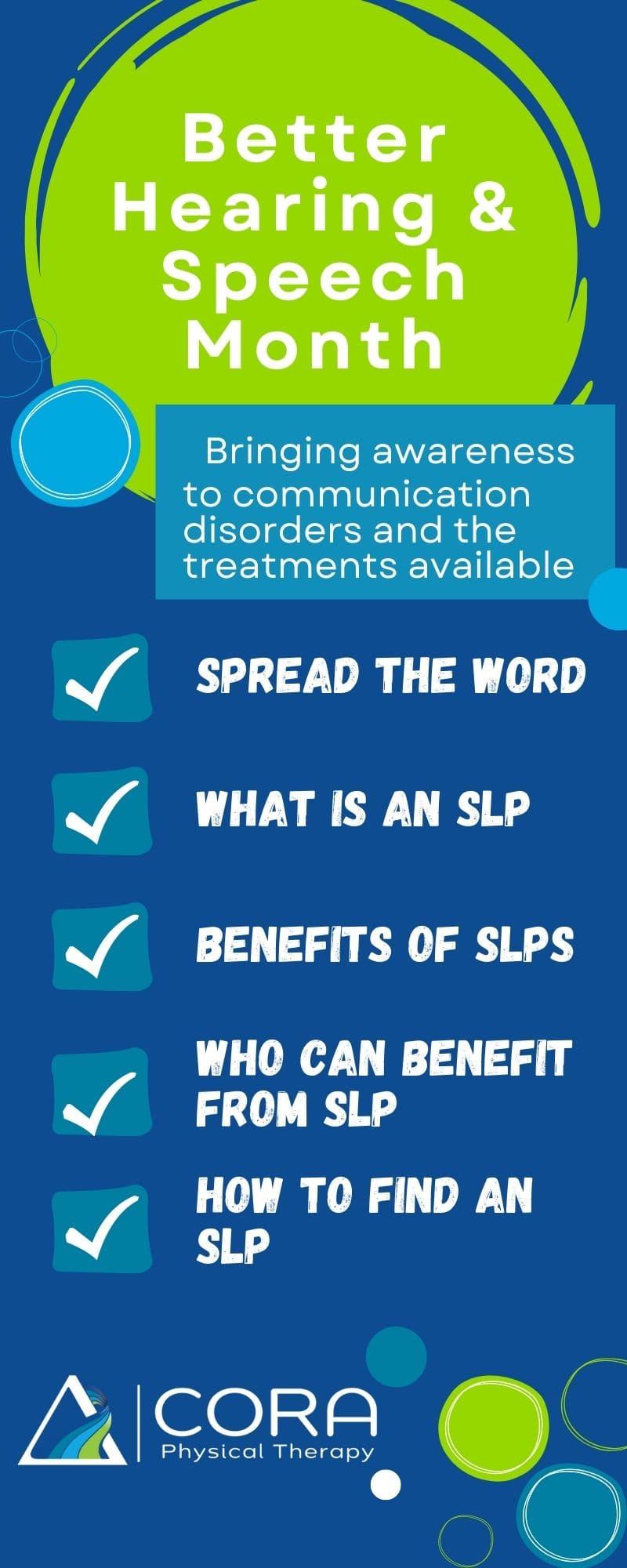 Better Hearing and Speech Month - CORA Physical Therapy